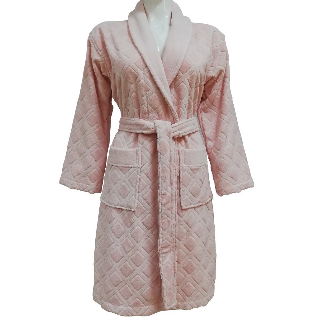 Купить Халат женский велюровый Class. Karo powder — лучшая цена в ...