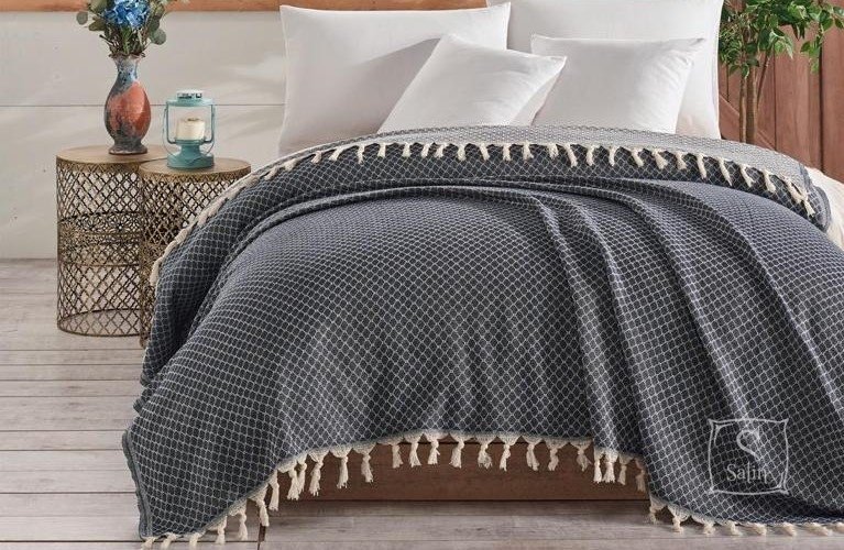 Купить Хлопковый плед Diva. Milaniya Siyah — лучшая цена в Интернет ...